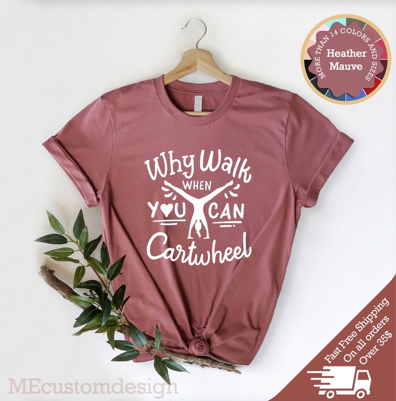 Cartwheel Shirt, Gymnastics T-shirt, Girls Sport Apparel Tee, Gymnast ...