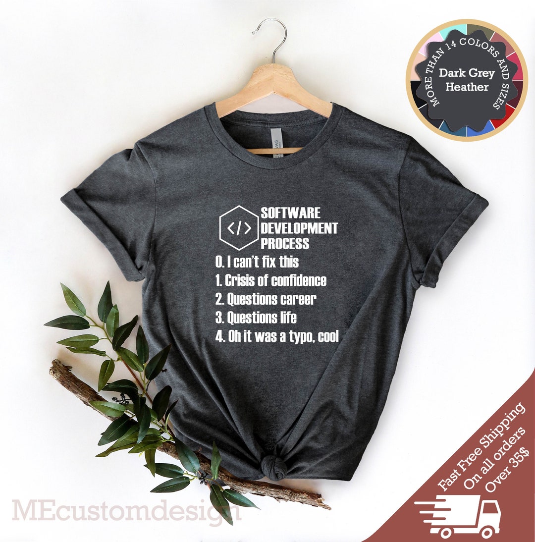 Software Development Process Shirt: Funny Coder Tee - Etsy