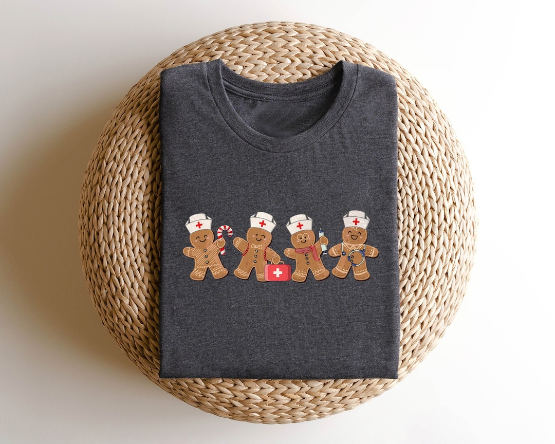 Christmas Gingerbread Nurse Shirt, Nurse Christmas T-shirt, Christmas ...