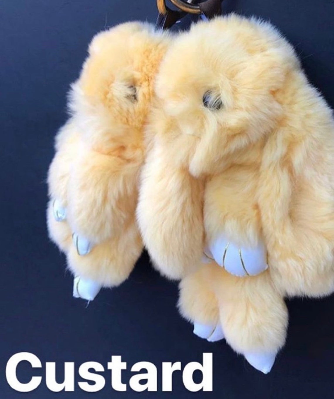 5 fluffy bunny keychain | Etsy