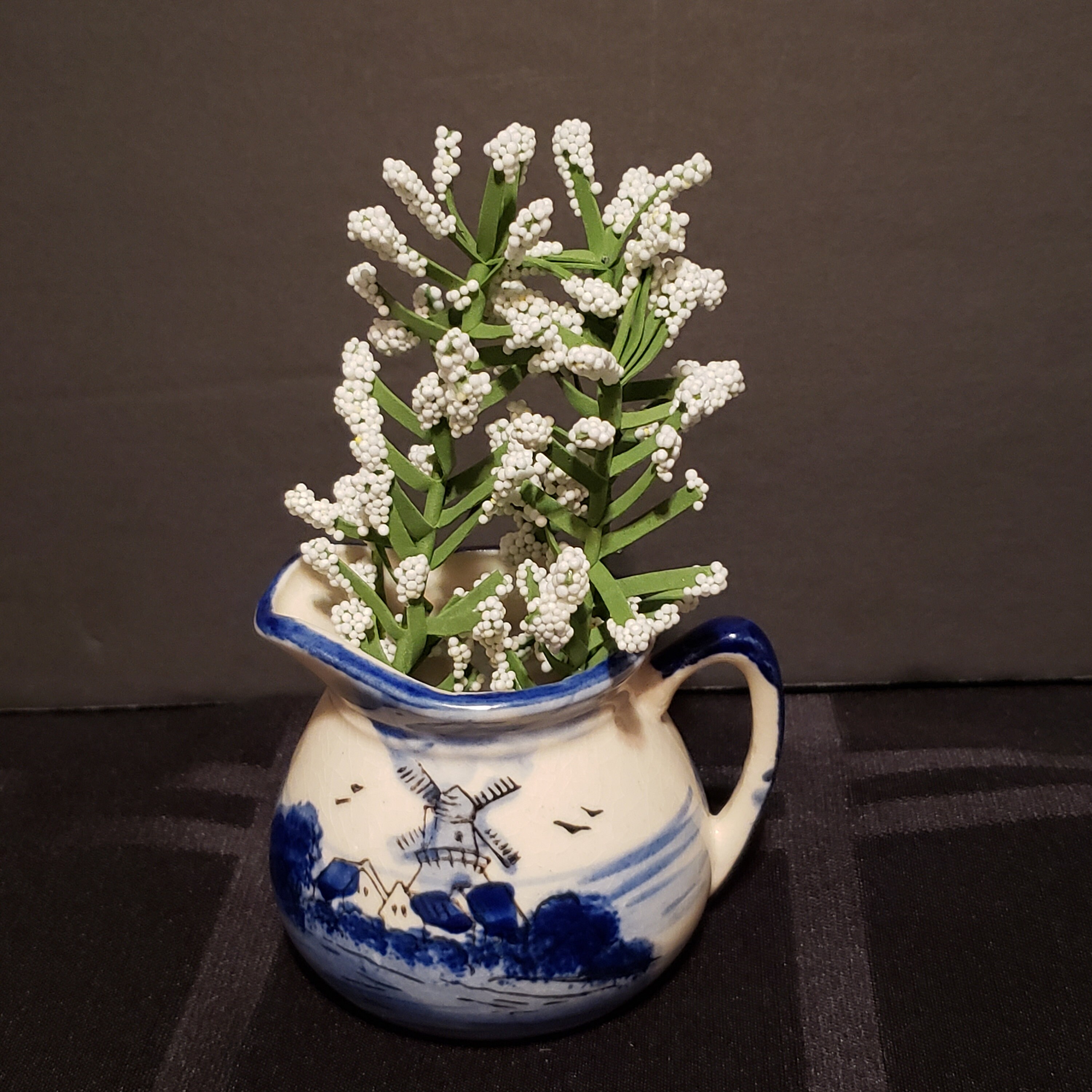 Vintage Delft Blue Miniature Pitcher Windmill Ship Made in - Etsy