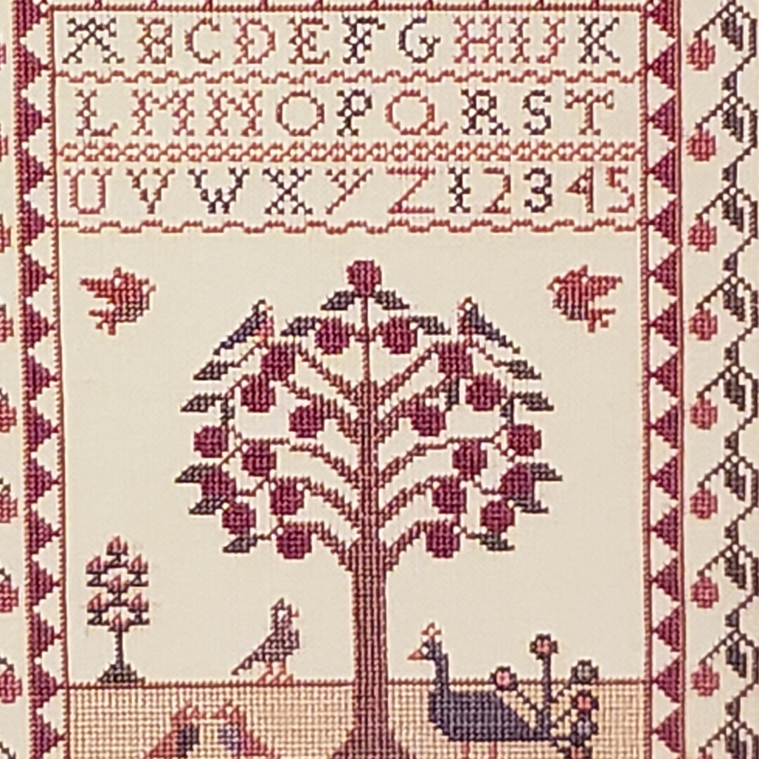 Cross Stitch Pattern Leaflet the Apple Tree Sampler Vintage - Etsy
