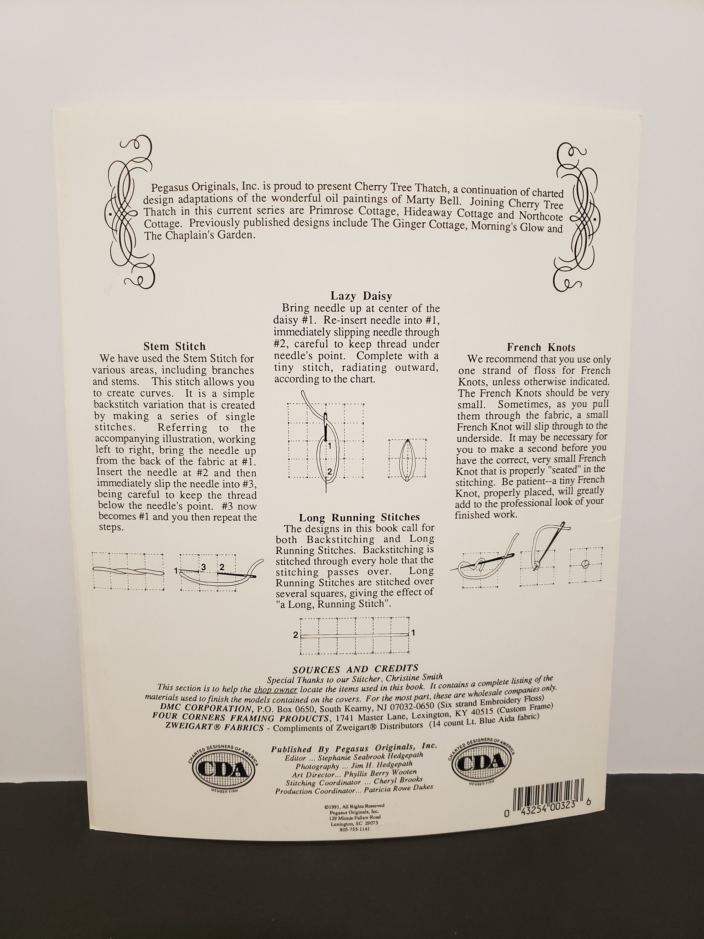 Cross Stitch Pattern Leaflet, Cherry Tree Thatch, Vintage Pattern Book ...