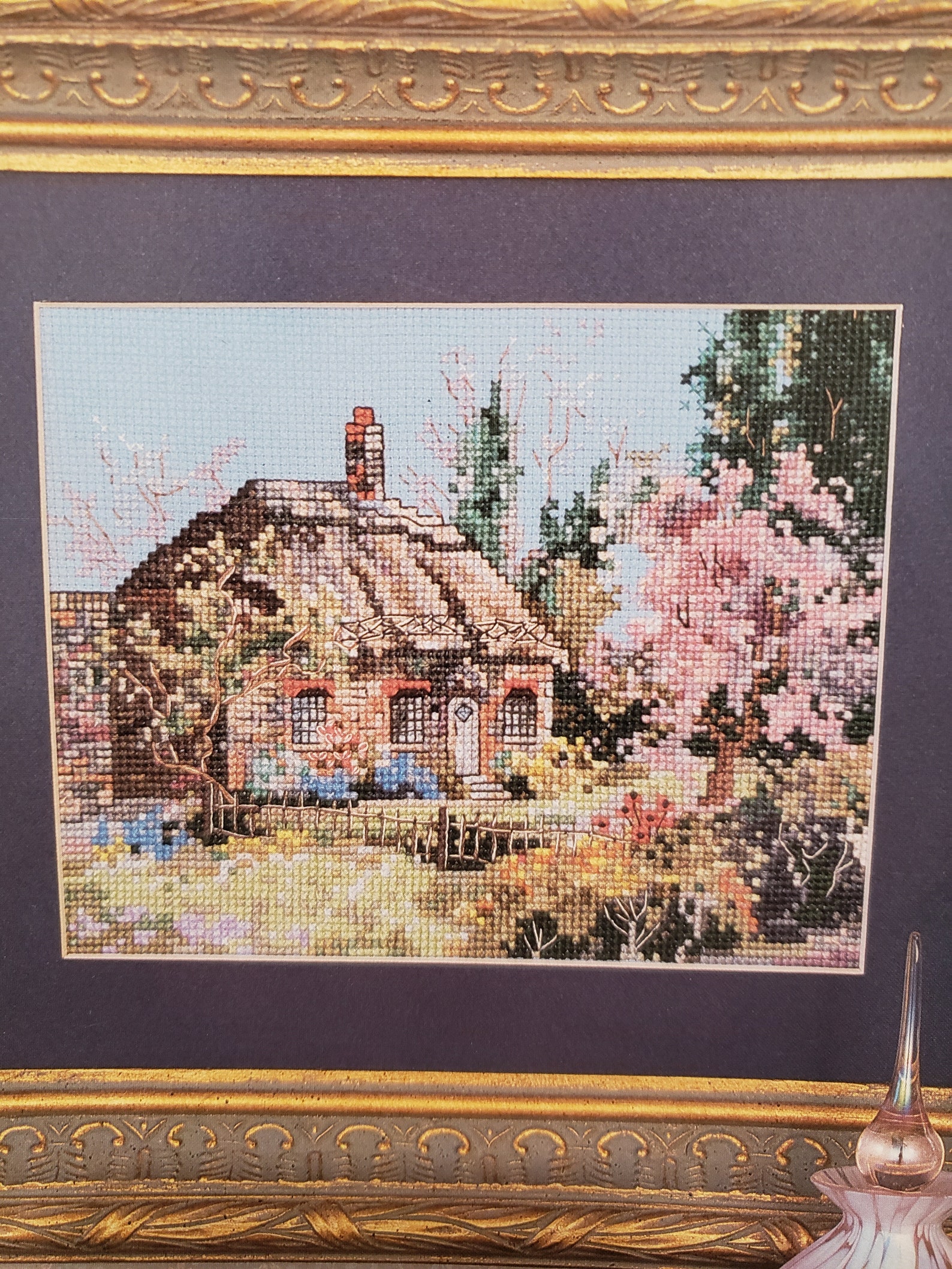 Cross Stitch Pattern Leaflet, Cherry Tree Thatch, Vintage Pattern Book ...
