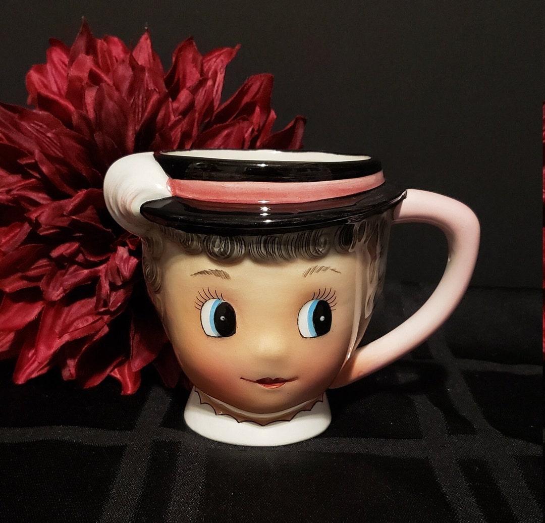 Vintage Tea Cup PY Miyao Japan Old Lady Mug, Japan 1950's Vintage - Etsy
