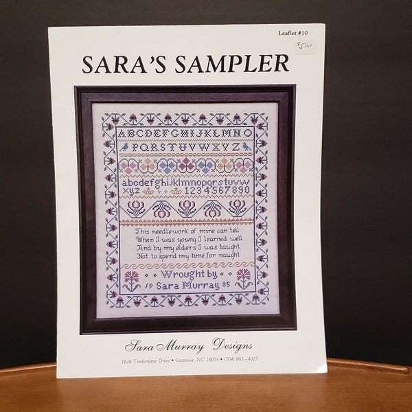 Cross Stitch Sampler Sara - Etsy