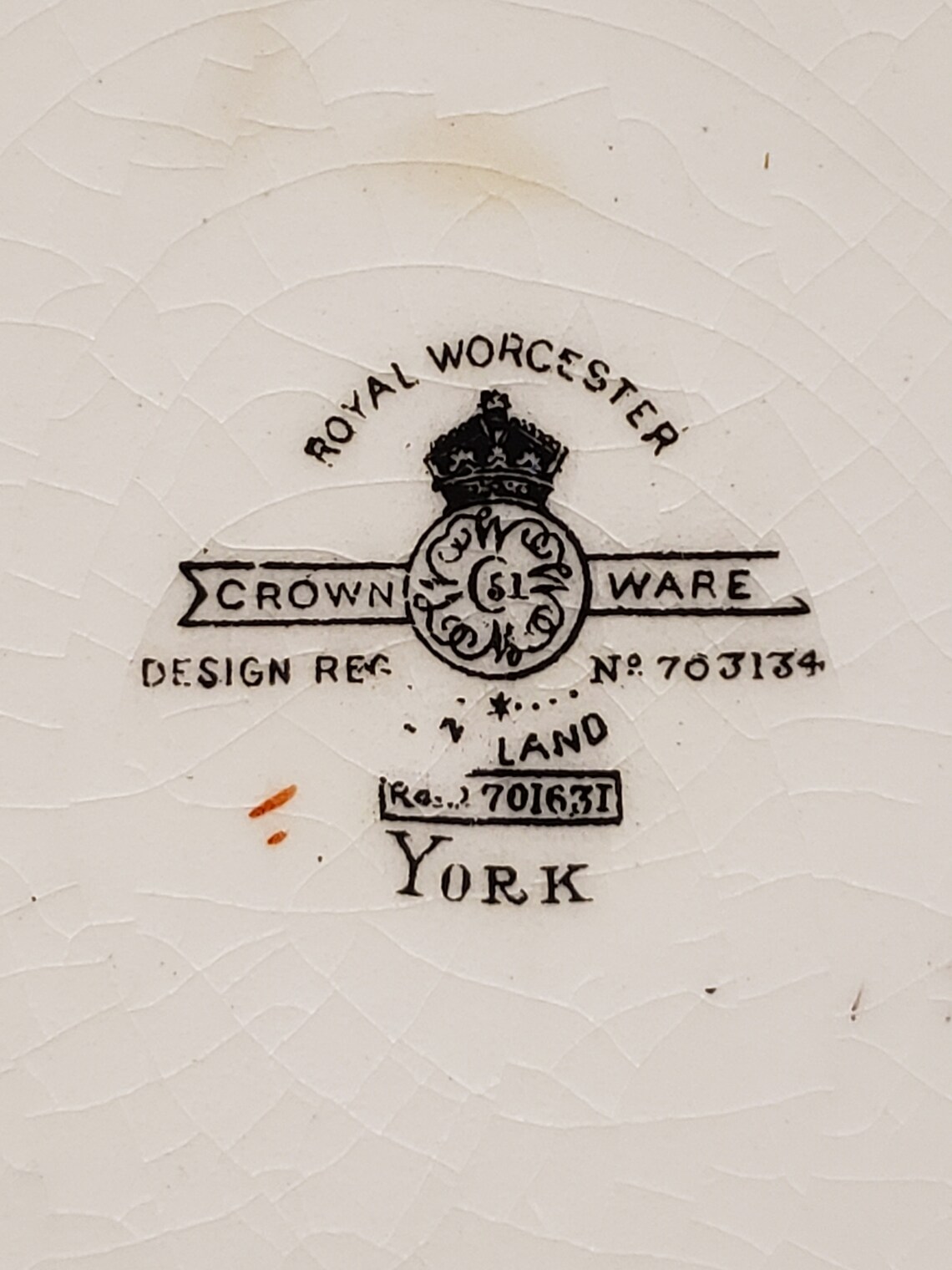 Vintage Royal Worcester Crown Ware 8 Plate Rare York - Etsy Canada