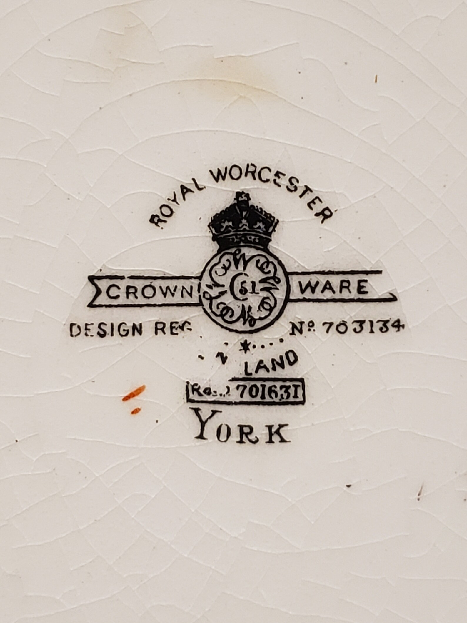 Vintage Royal Worcester Crown Ware 8 Plate Rare York Pattern - Etsy Canada