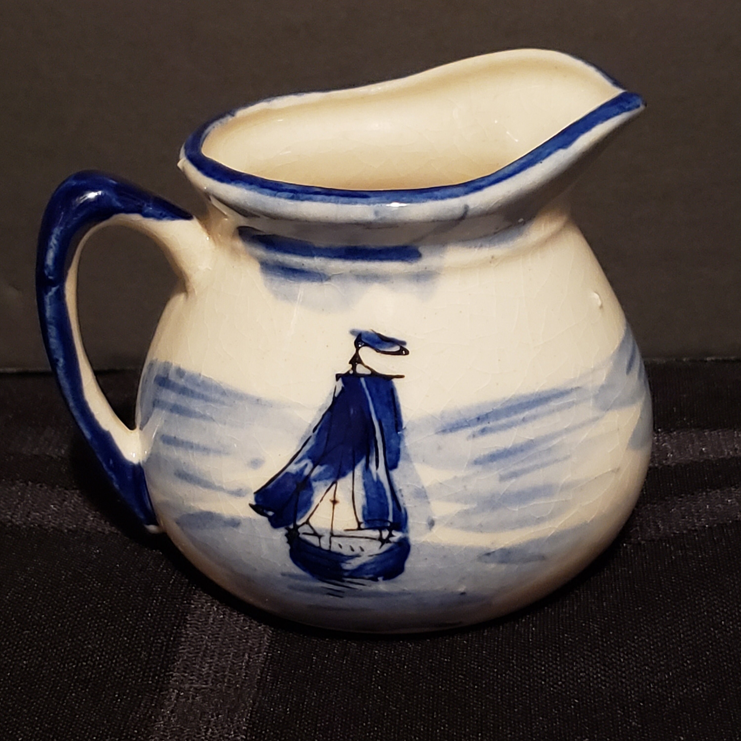 Vintage Delft Blue Miniature Pitcher Windmill Ship Made in Japan - Etsy