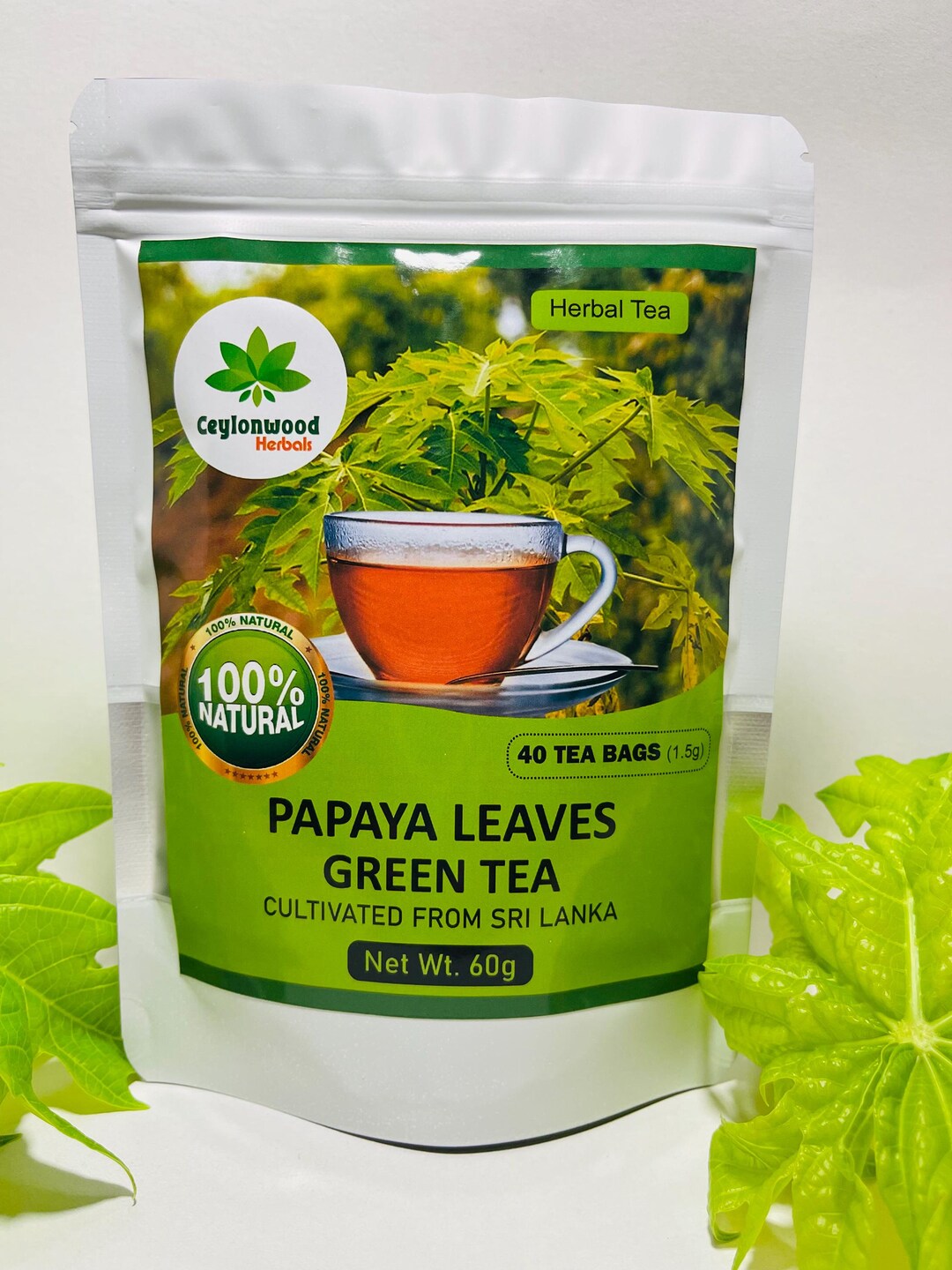Herbal Papaya Leaves Tea 40 Tea Bags Organic Tea - Etsy