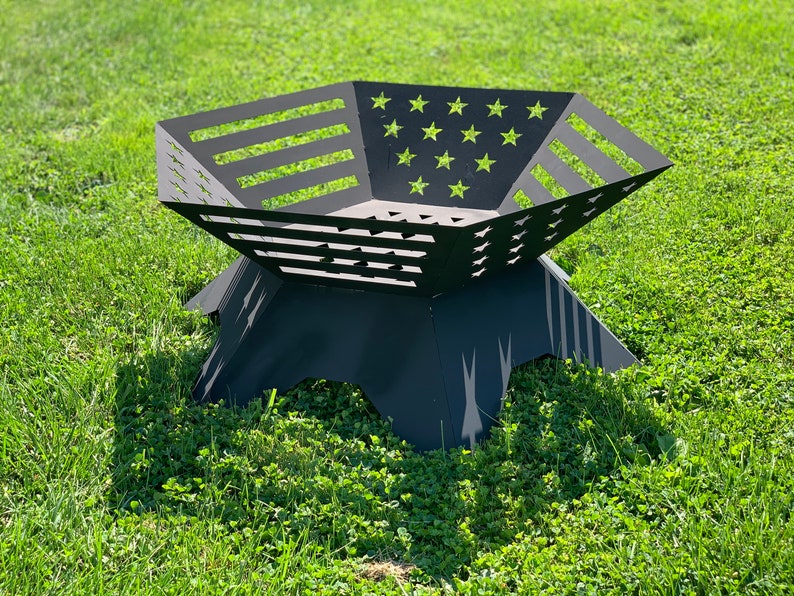 36" American Flag Hexagon Fire Pit DXF ONLY - Etsy