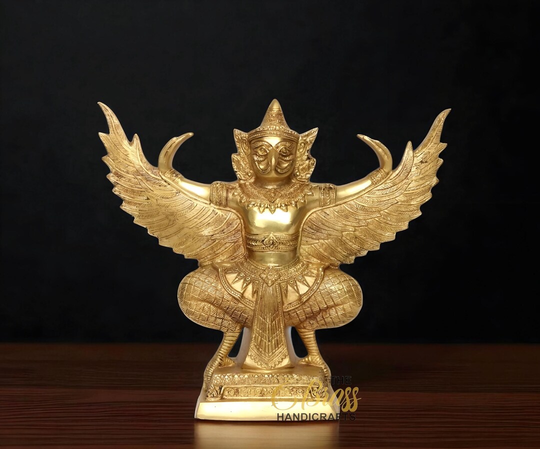 Brass Garuda Statue, Thailand Made Garuda in Pure Brass With Intricate ...
