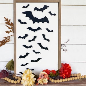 Bats Sign Halloween Sign Black Bats Sign Halloween Decor - Etsy