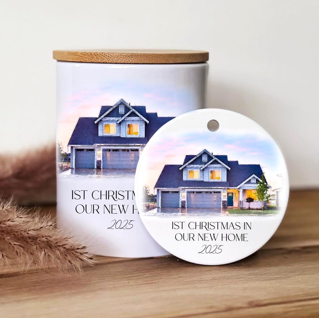 Personalized New Home Gift Set Custom Ornament for New Home Soy Wax ...