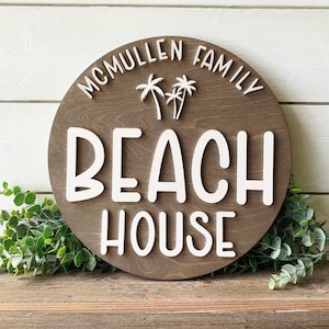 Personalized Beach House Sign, Beach Sign, Beach House Decor, Lake ...