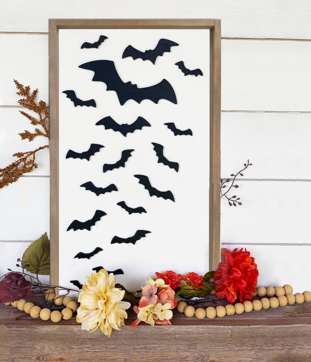 Bats Sign Halloween Sign Black Bats Sign Halloween Decor - Etsy