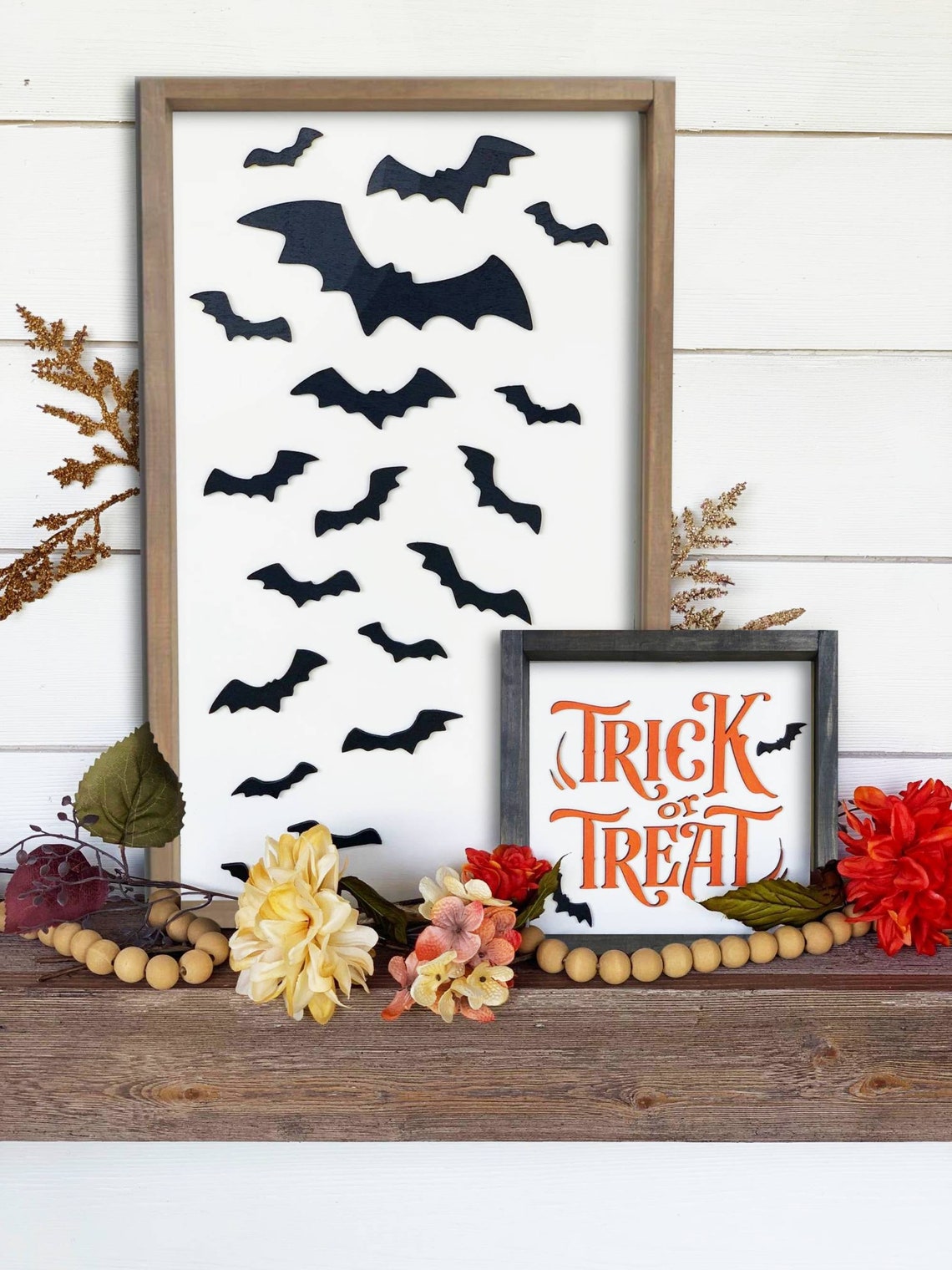 Bats Sign Halloween Sign Black Bats Sign Halloween Decor - Etsy