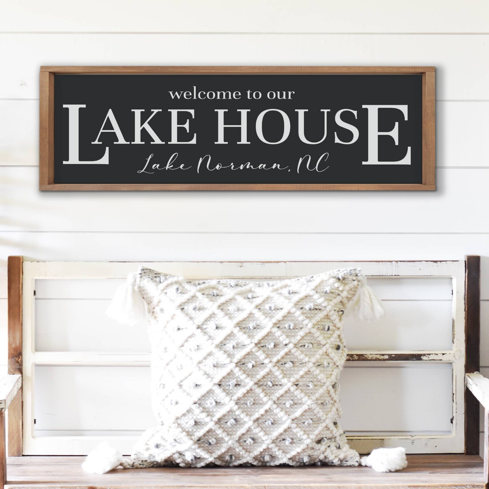Personalized Wood Sign Lake Home Sign Lake Decor Farmhouse | Etsy
