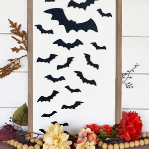 Bats Sign Halloween Sign Black Bats Sign Halloween Decor - Etsy