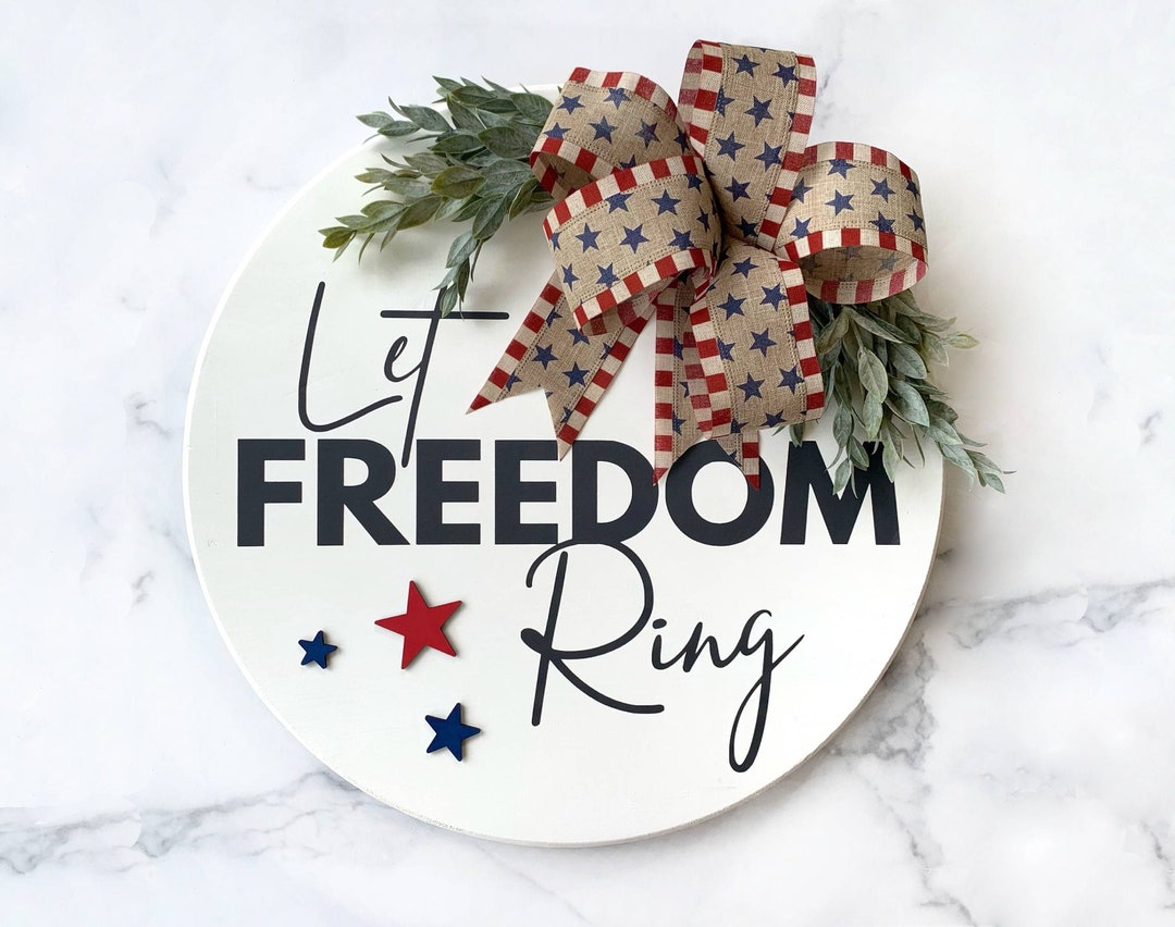 Fourth of July Door Hanger Patriotic 4th of July Decor Red White and ...