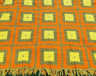 Orange Afghan | Etsy