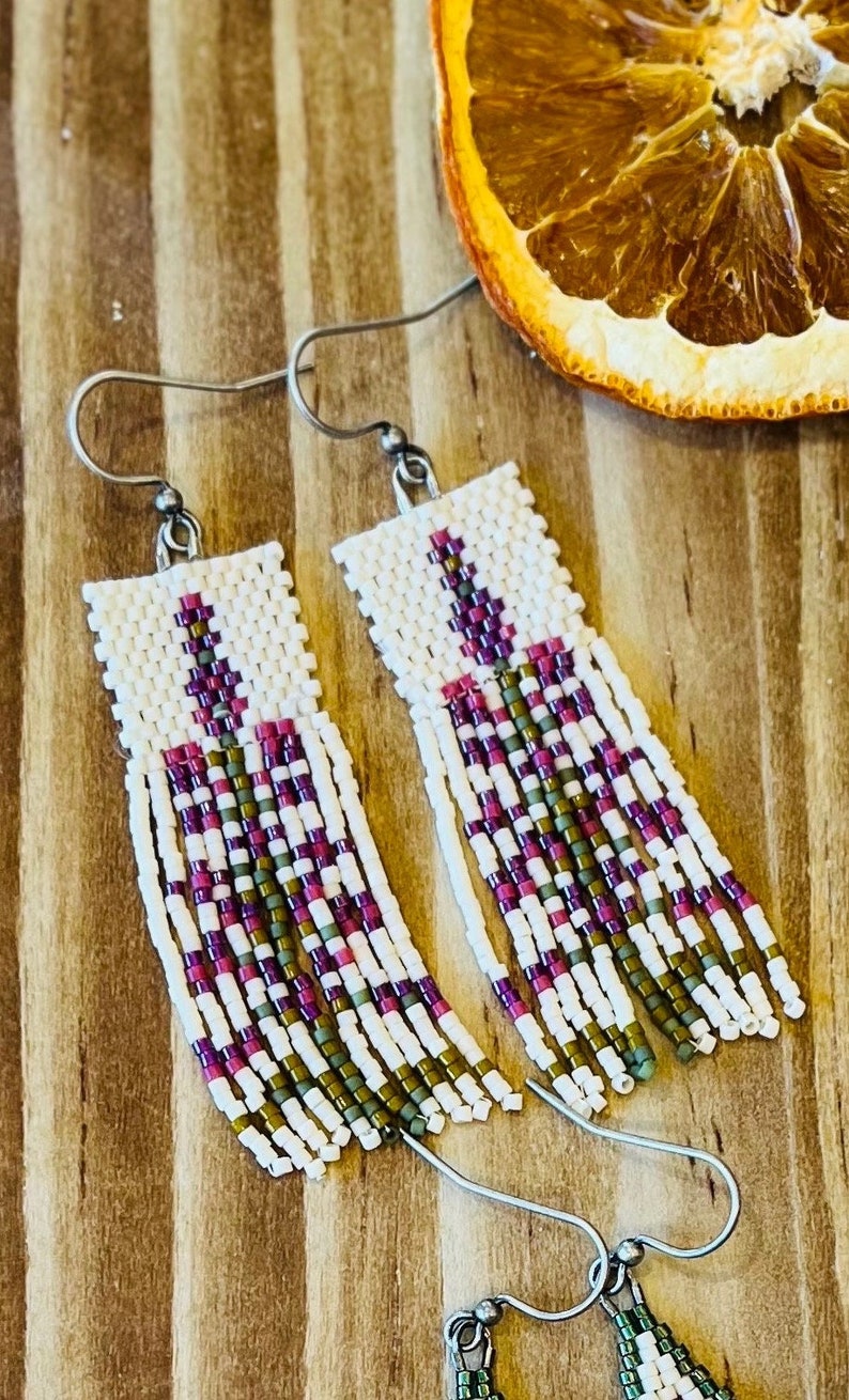 Beaded Fireweed Earring - Etsy