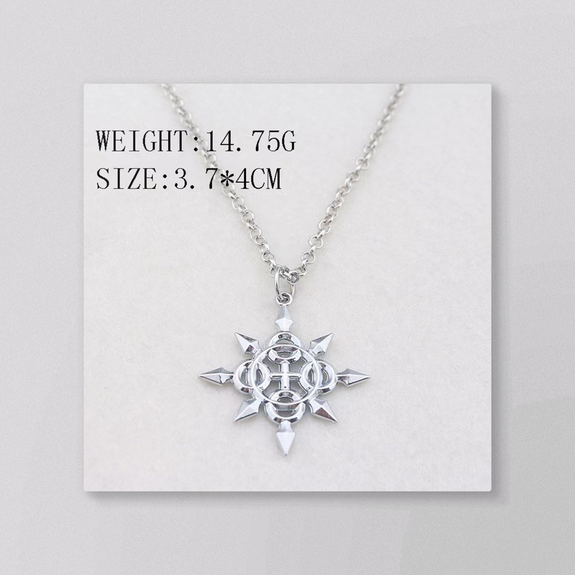 Kingdom Hearts II Necklace Axel Chakrams Eternal Flames Pendant Metal ...