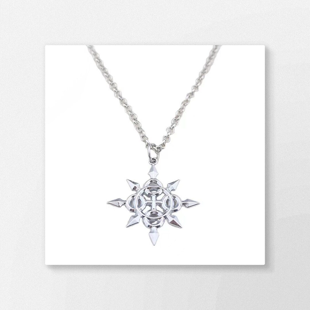 Kingdom Hearts II Necklace Axel Chakrams Eternal Flames Pendant Metal ...
