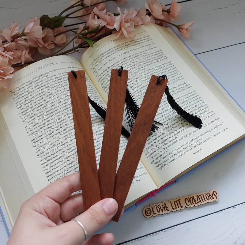 Thin Wood Bookmark - Etsy