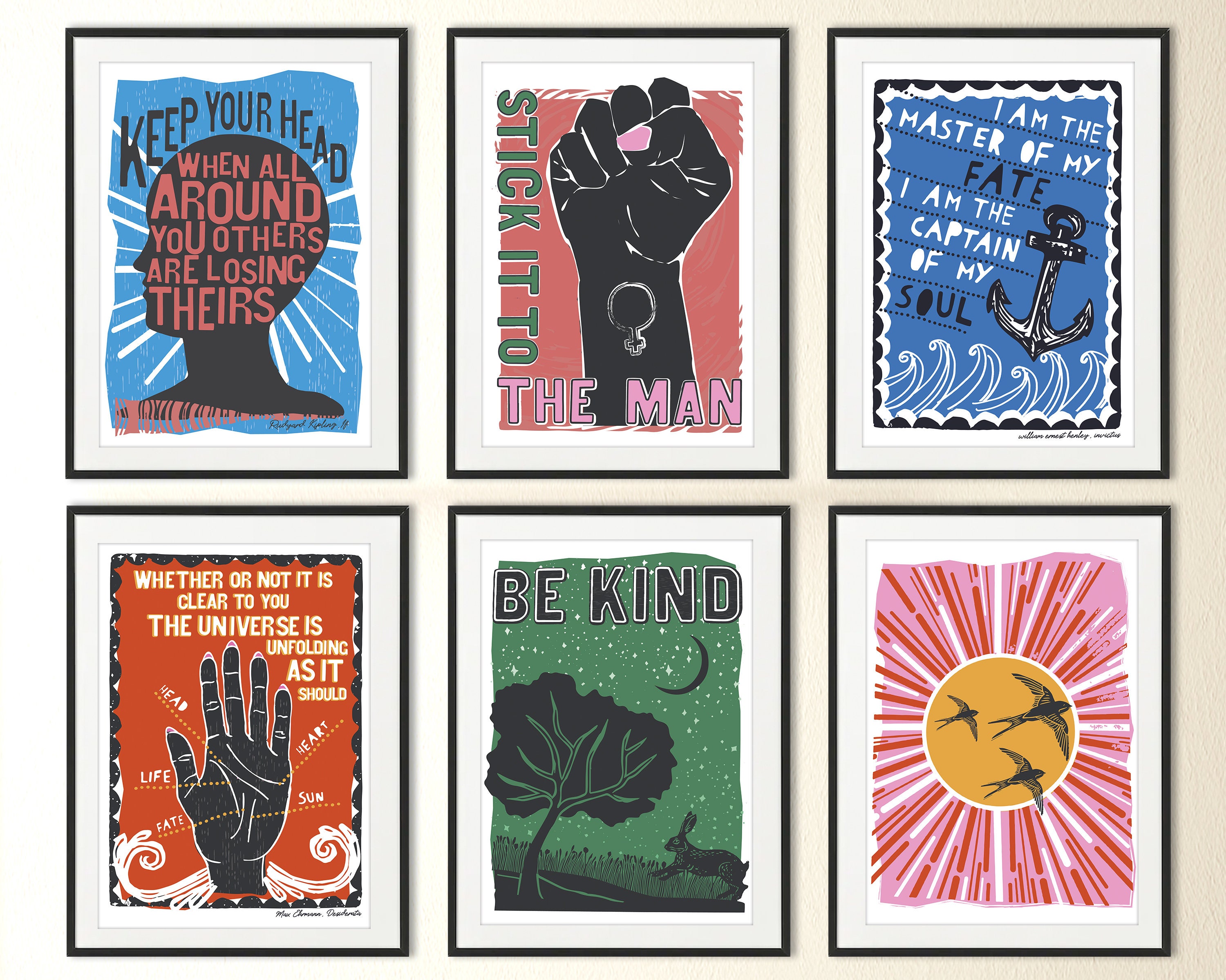 Empower Wall Art Feminist Print Women Art Colourful Wall Etsy