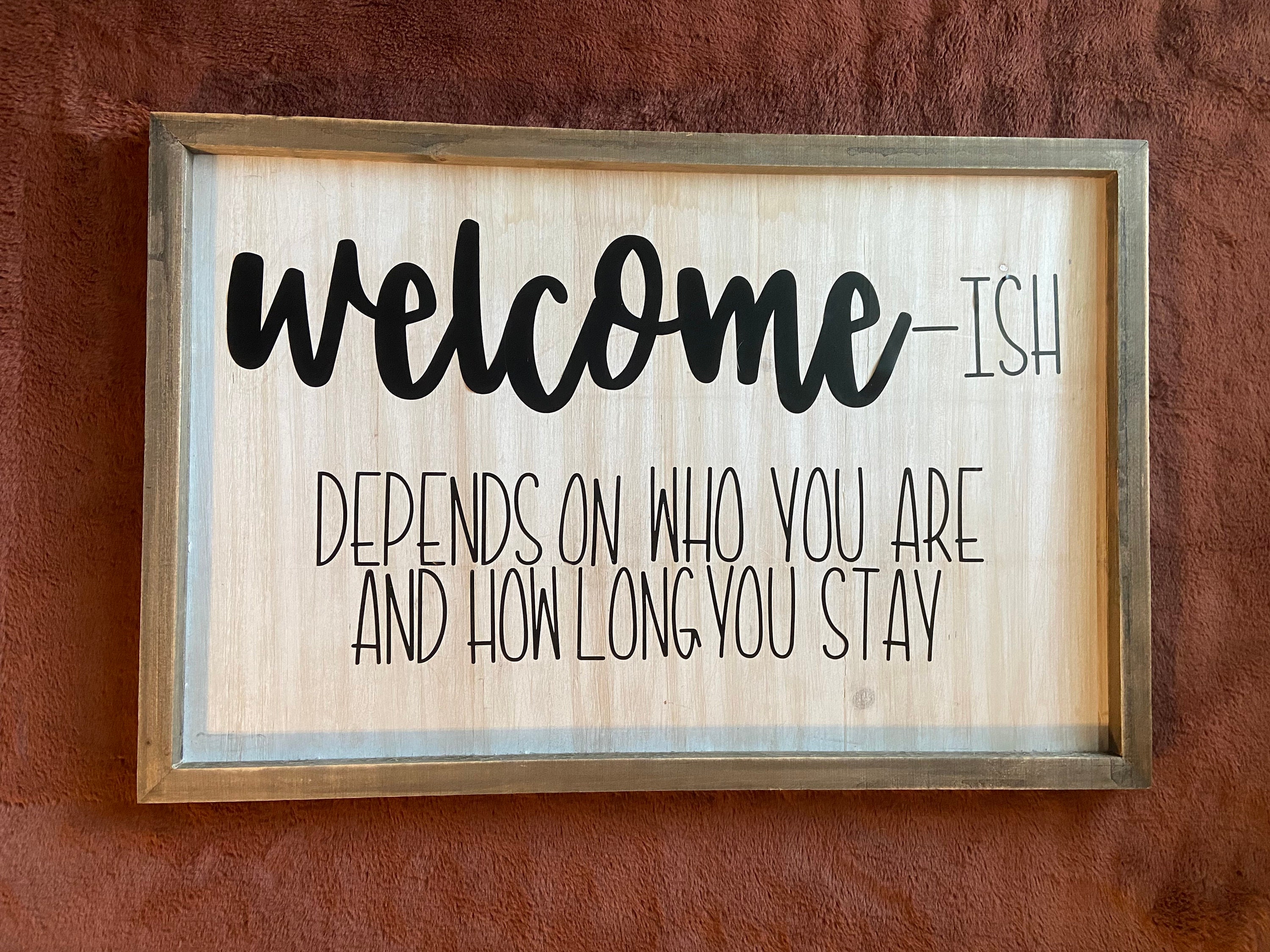 Large Welcome-ish Sign - Etsy