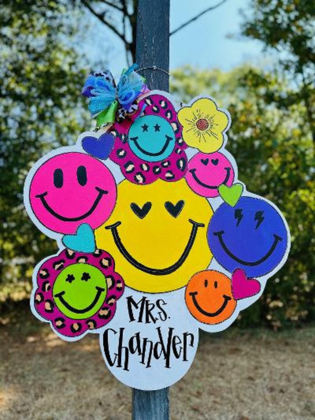 Smiley Face Door Hanger Smiley Cluster Door Hanger - Etsy