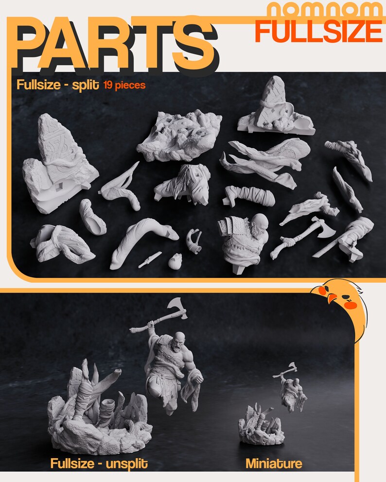 Godlike Greek Warrior 3D Printed Statue Fan Art | Garage Kit | Model ...