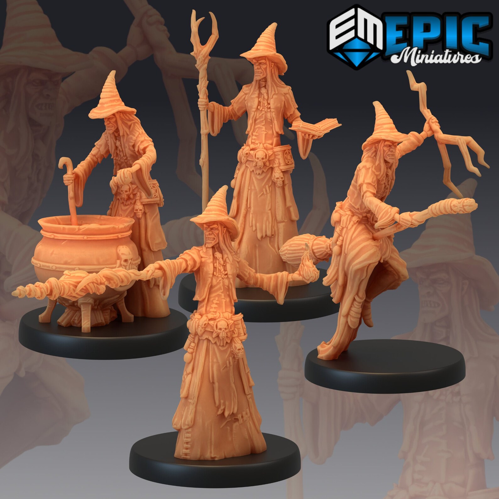 Green Hag Witch Miniatures 28mm 3D gedrucktes Tabletop RPG | Etsy