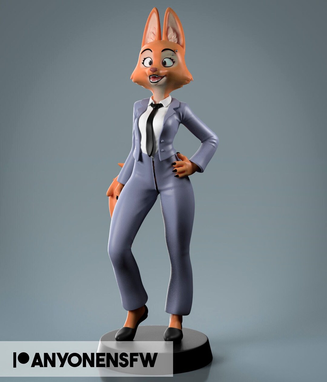Business Fox Pin up Figurine | 3D Resin Print | Model Kit | Garage Kit ...