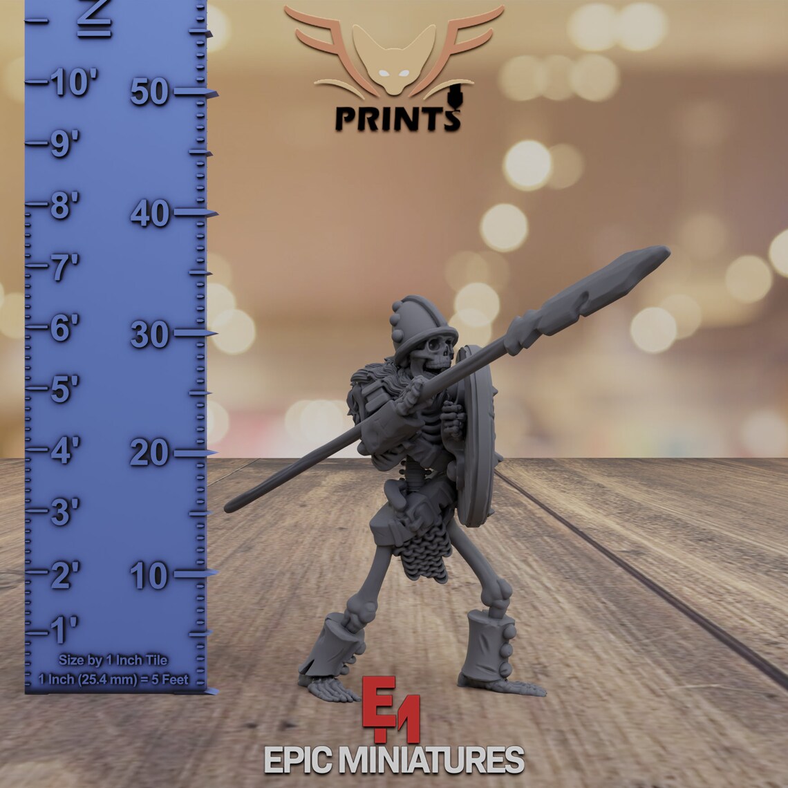 Skeleton Warrior Miniatures 28mm 3D printed Tabletop RPG for | Etsy