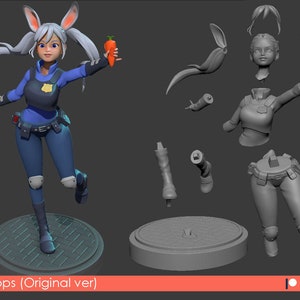 Humanized Bunny Girl 3D Printed Statue | Garage Kit | Model Kit ...