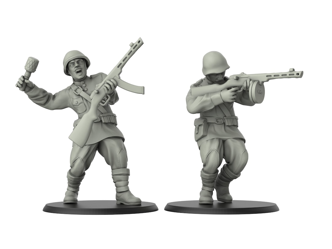 Russian Soldier 32mm Scale 3D Printed World War II Miniature for ...