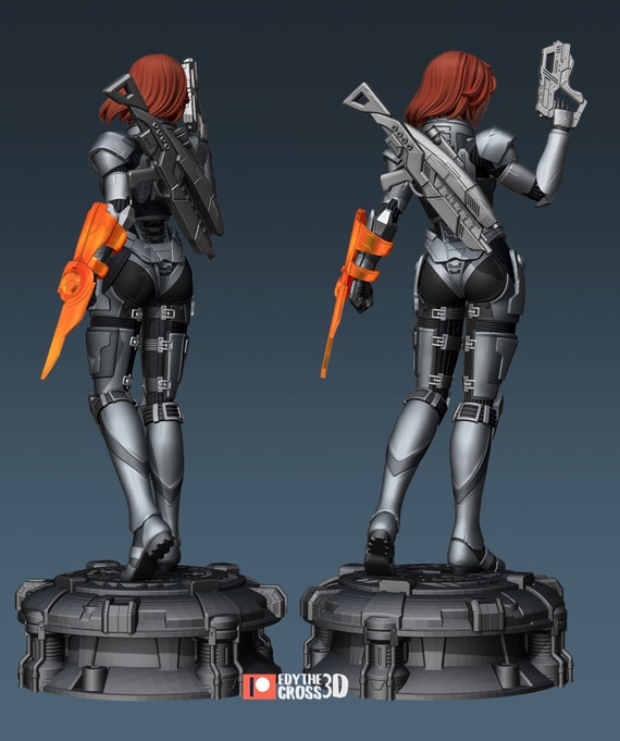 Art & Collectibles Sculpture Female Shepard from Mass Effect 3D Printed ...