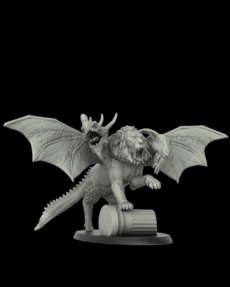 CHIMERA 32mm Scale 3D Printed Mythical Creature Miniature for - Etsy