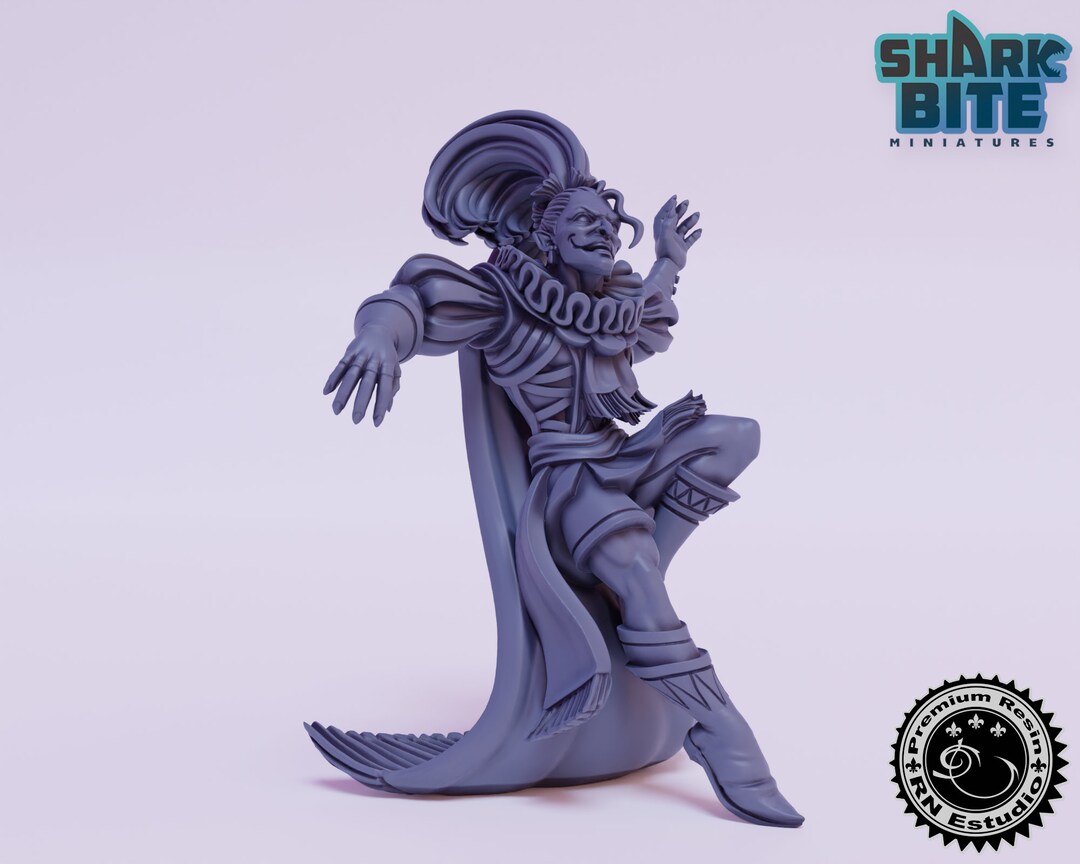 Classic JRPG Character Miniature the Jester, 32mm Scale 3D Printed ...