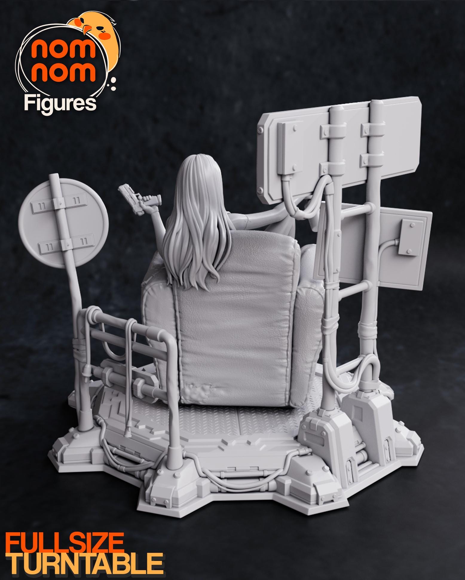 Cyber Girl 3D Printed Statue Fan Art | Garage Kit | Model Kit ...