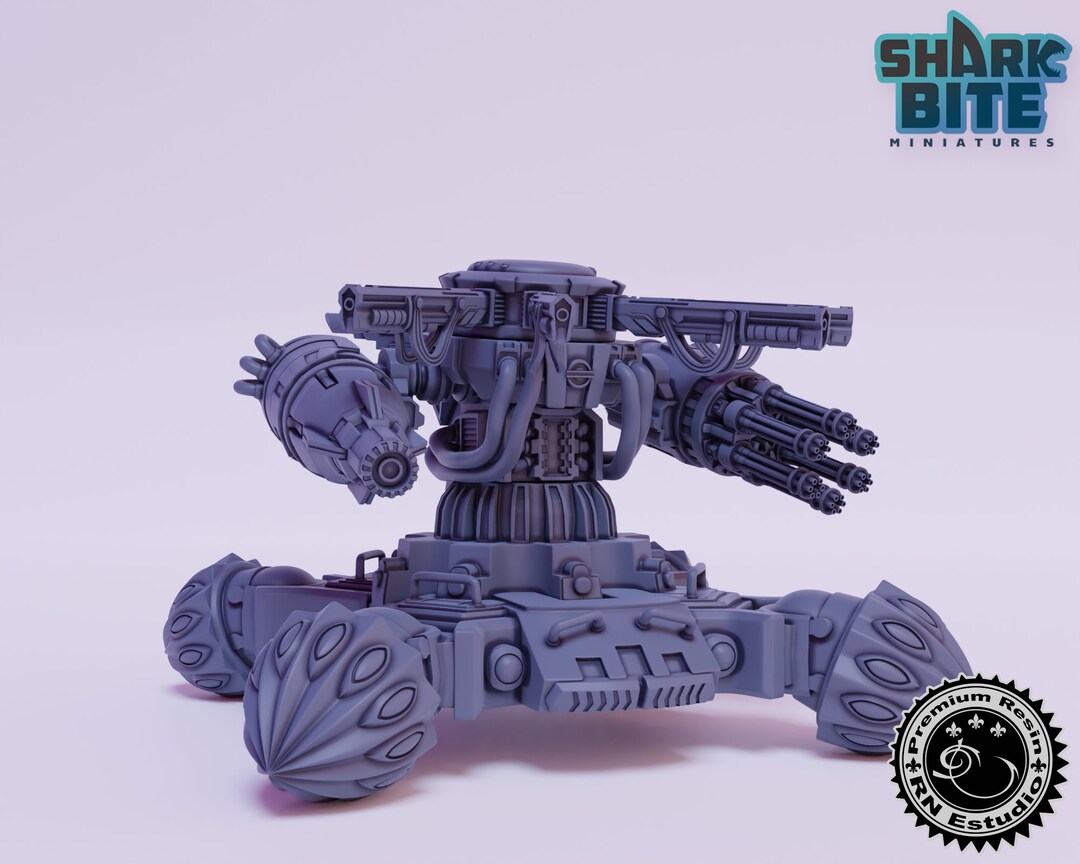 Classic JRPG Miniature Mobile Gun Turret, 32mm Scale 3D Printed ...