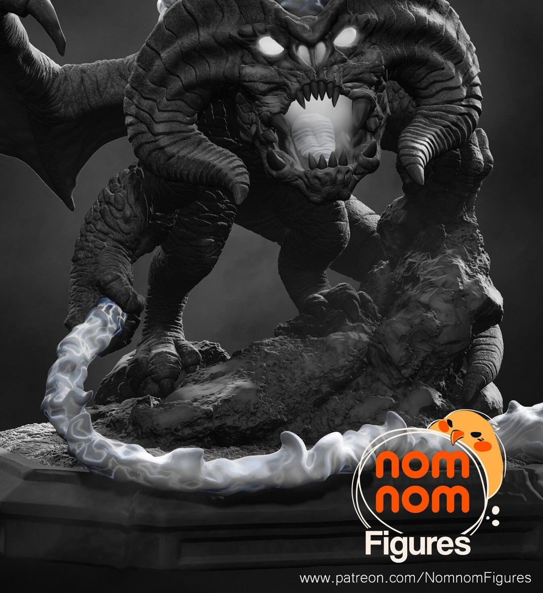 Fire Shadow Beast Chibi 3D Printed Statue Kit | Garage Kit | Model Kit ...