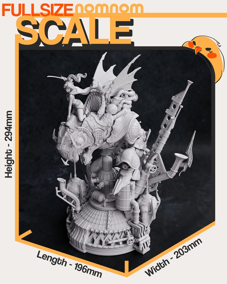 Heroine in Mech 3D Printed Statue | Garage Kit | Model Kit | Designed ...