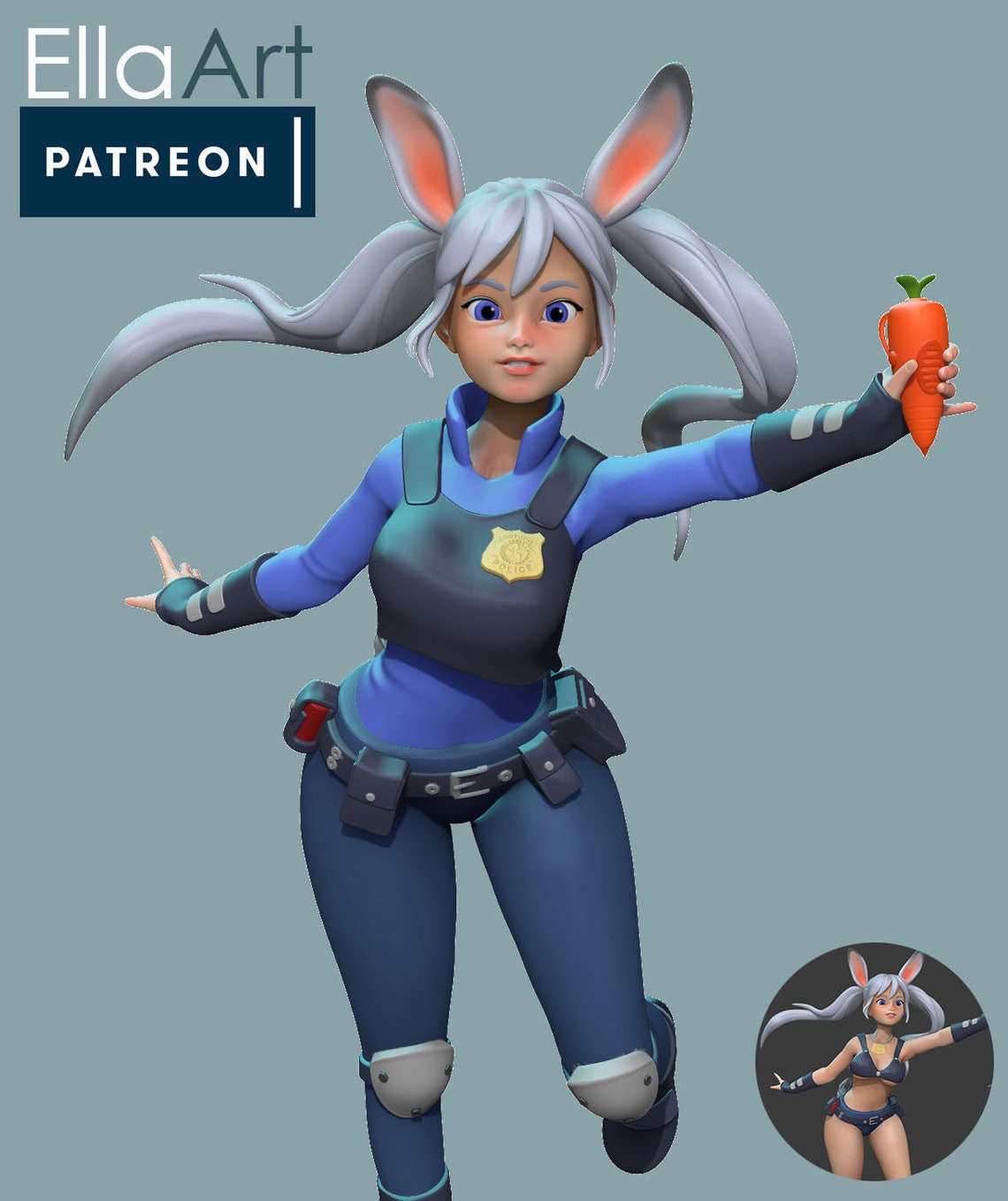 Humanized Bunny Girl 3D Printed Statue Garage Kit Model - Etsy UK