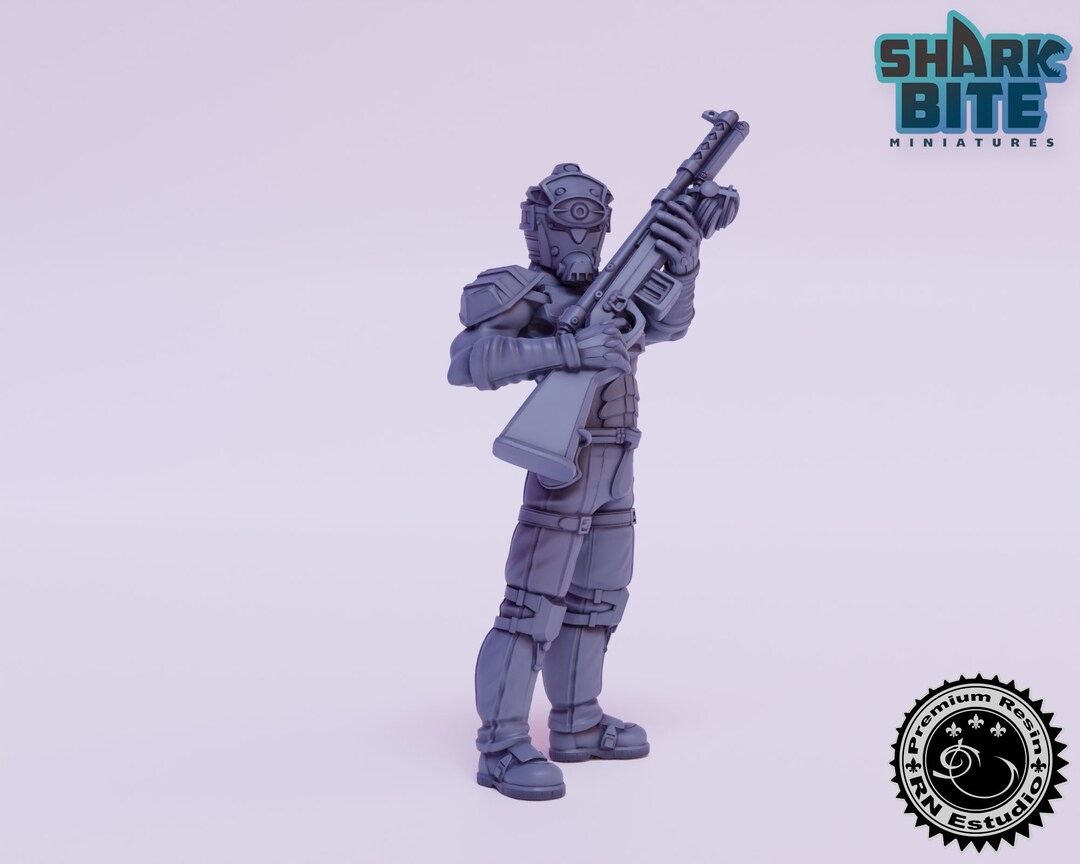 Classic JRPG Miniature Cerberus Soldier, 32mm Scale 3D Printed Tabletop ...