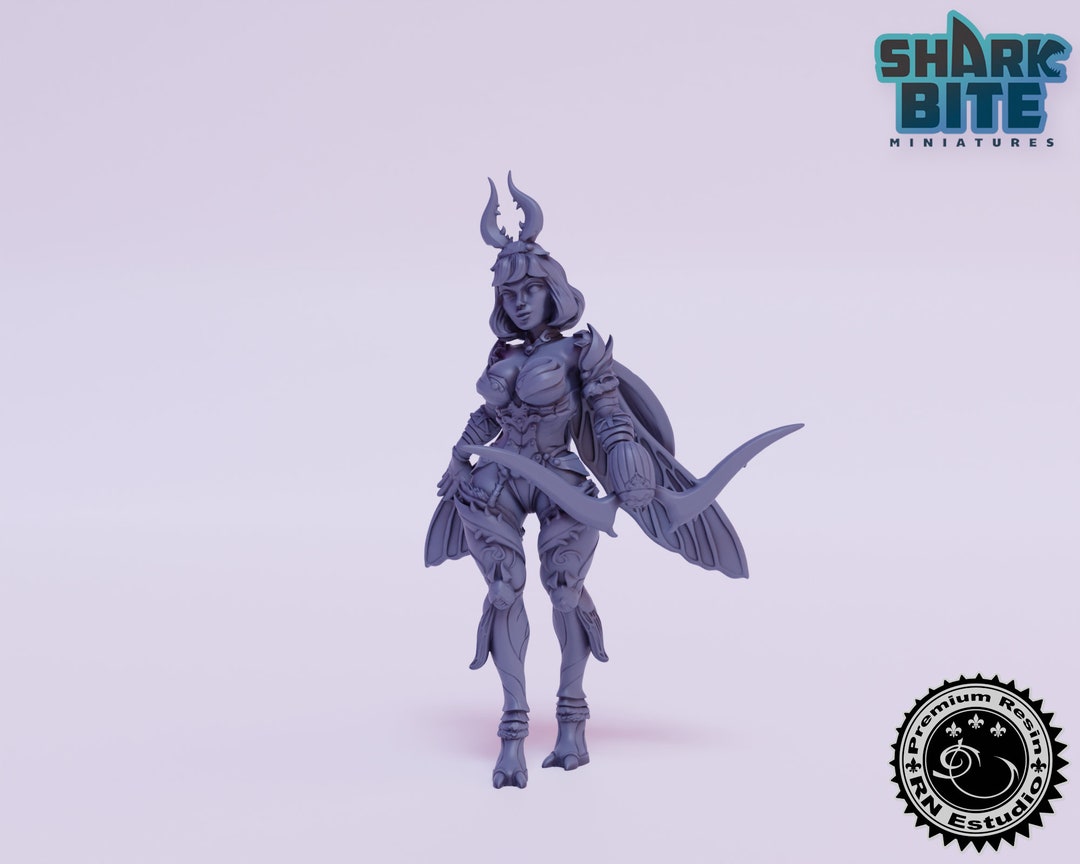 The Monster Hunters Mina Miniature, 32mm Scale 3D Printed Tabletop RPG ...