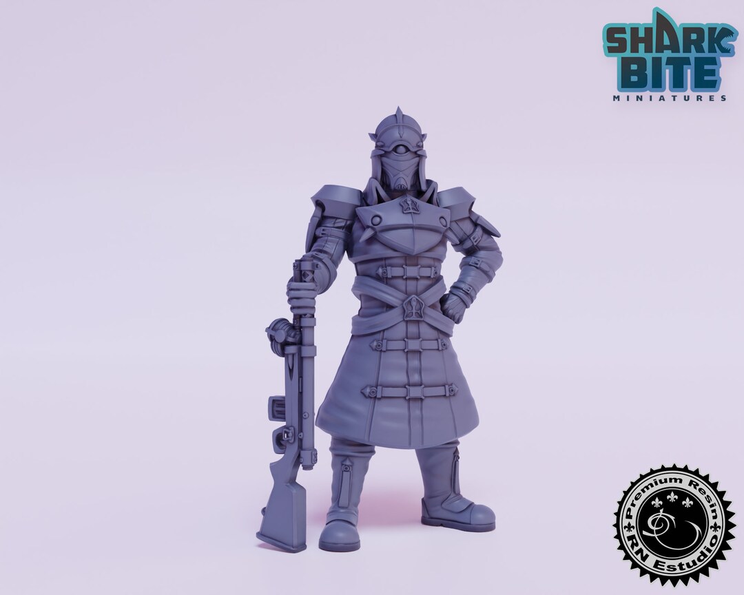 Classic JRPG Miniature Cerberus Officer, 32mm Scale 3D Printed Tabletop ...