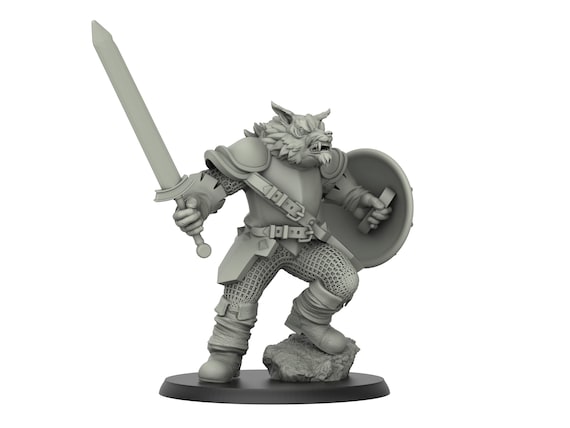 WOLF MAN 32mm Scale 3D Printed Mythical Creature Miniature for - Etsy